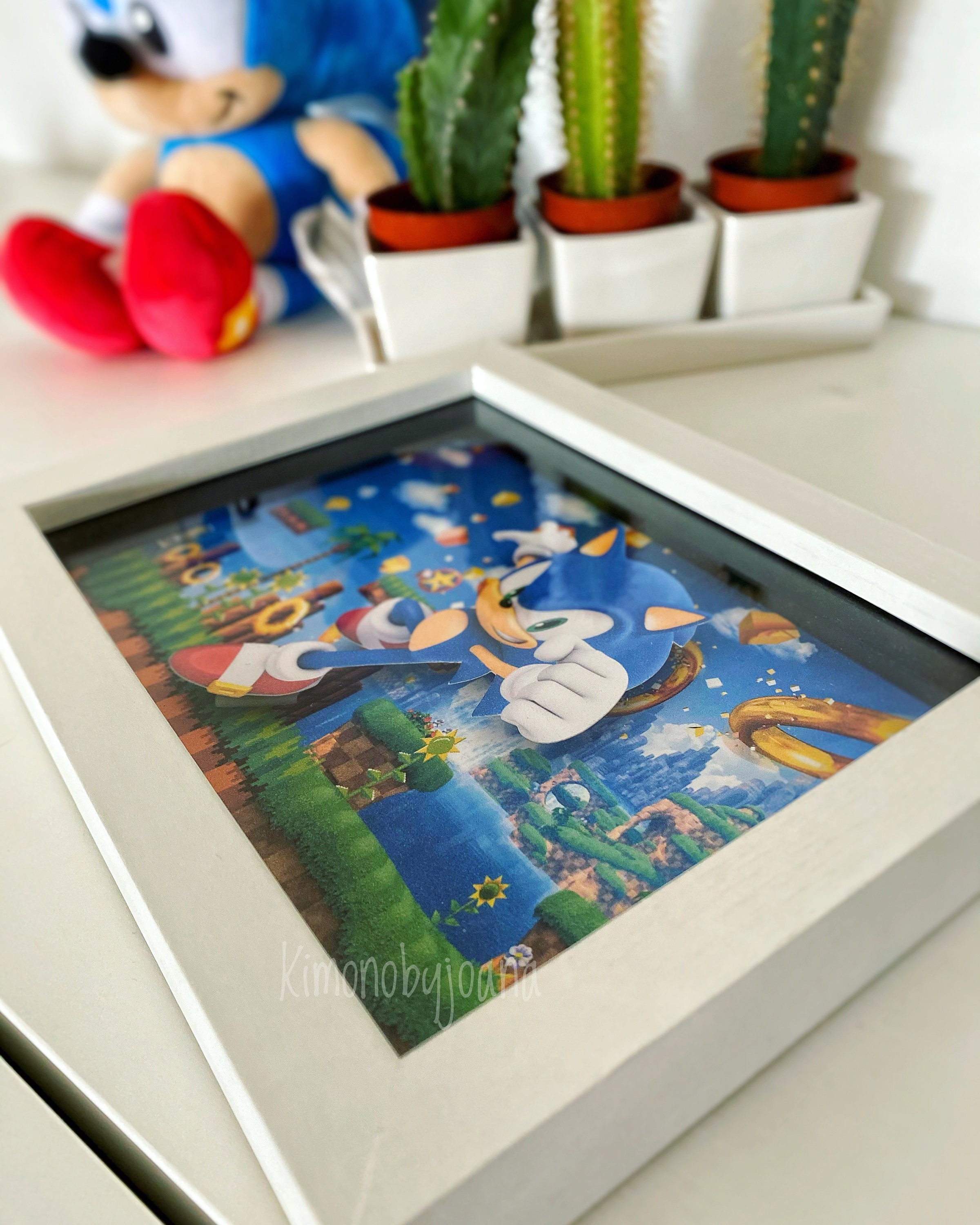 Sonic Diorama Sonic the Hedghog Shadowbox Sonic Frame - Etsy
