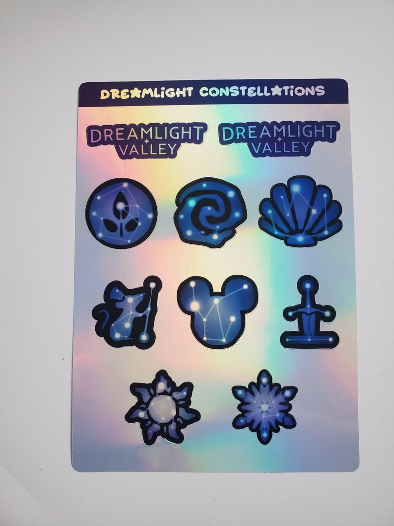 Holographic Dreamlight Valley Constellation Stickers Holographic Vinyl ...
