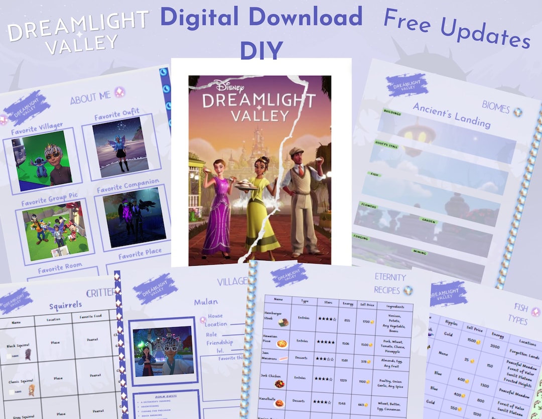 Dreamlight Valley Printable DIY Journal & Reference Guide | Includes ...