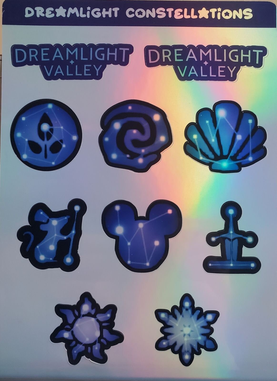 Holographic Dreamlight Valley Constellation Stickers Holographic Vinyl ...