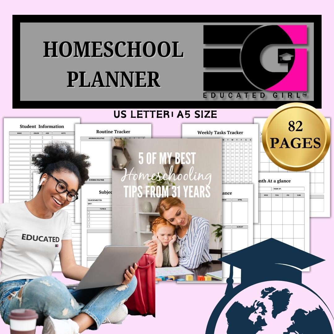 Homeschool Planner, Student Planner, Academic Organizer, Lesson Planner ...