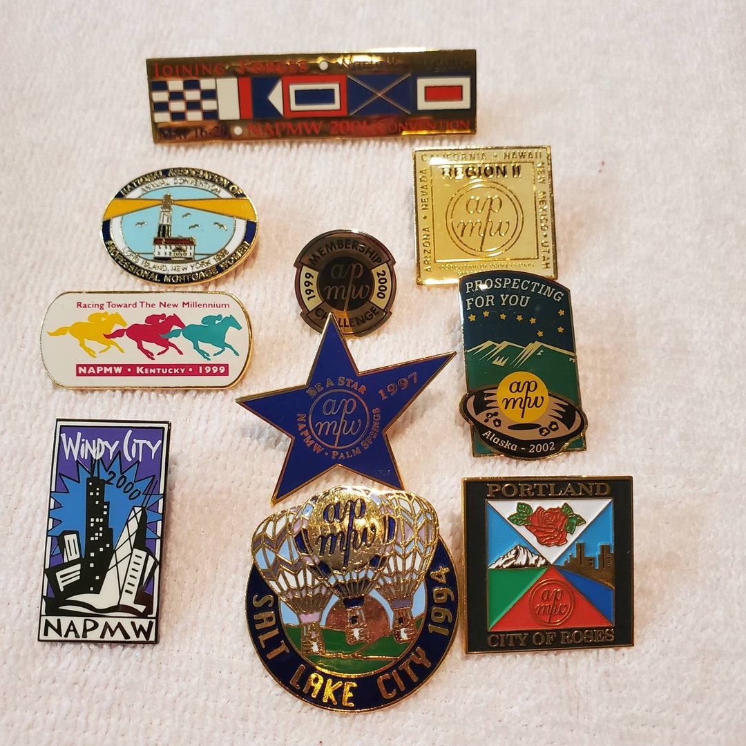 Grouping of 10 APMW Convention Pins - Etsy