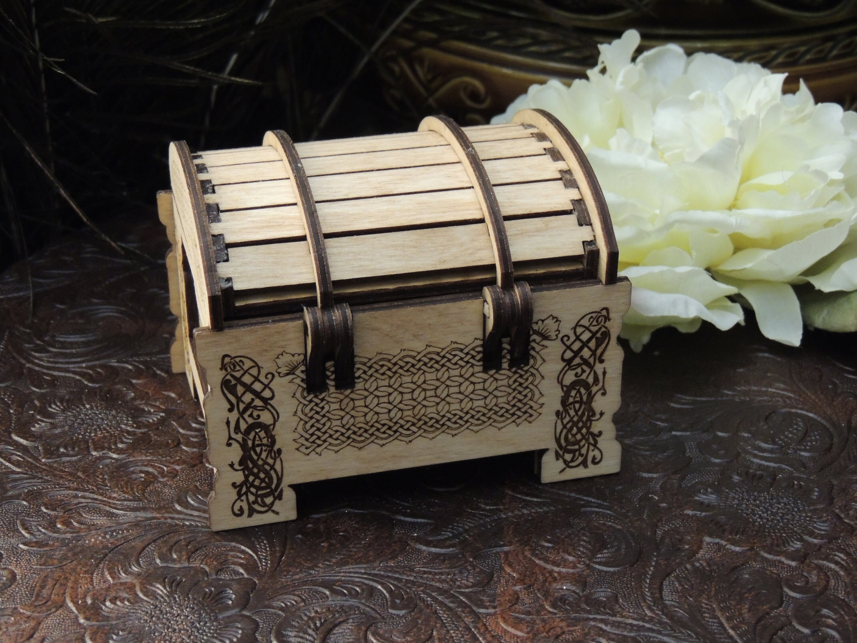 Engagement Ring Presentation Box Tree of Life Celtic Cross - Etsy