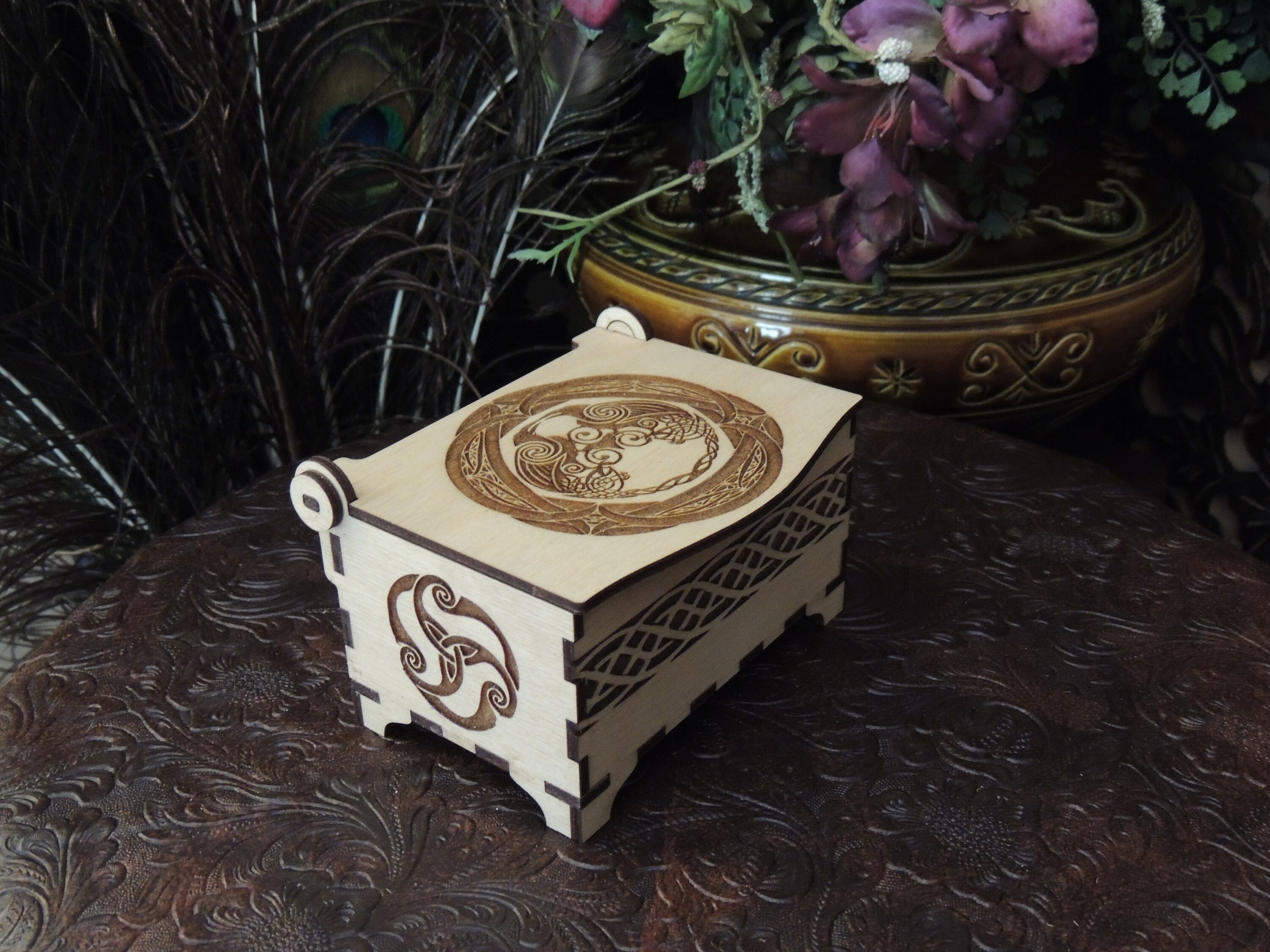 Celtic Norse Viking Raven Design Keepsake Jewelry Boxes - Etsy