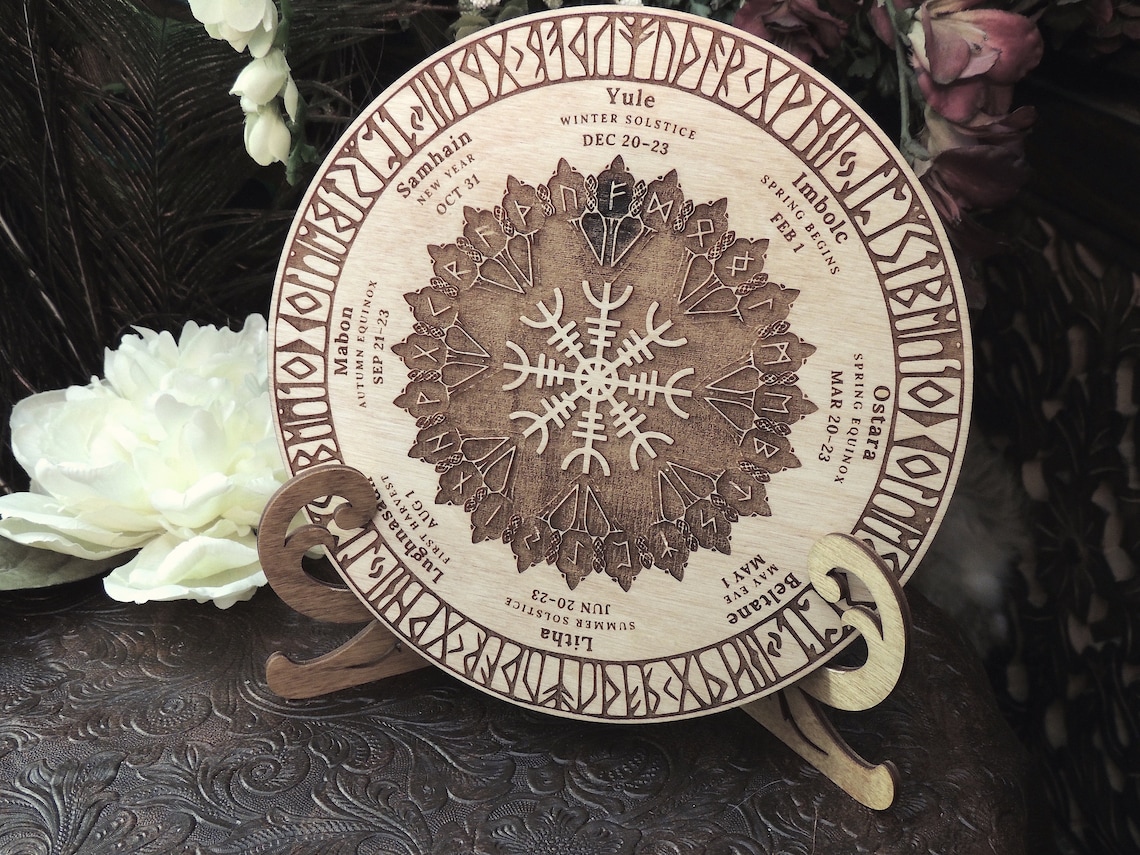 Norse | Runes | Helm of Awe | Solstice Wheel of the Year | Pagan ...