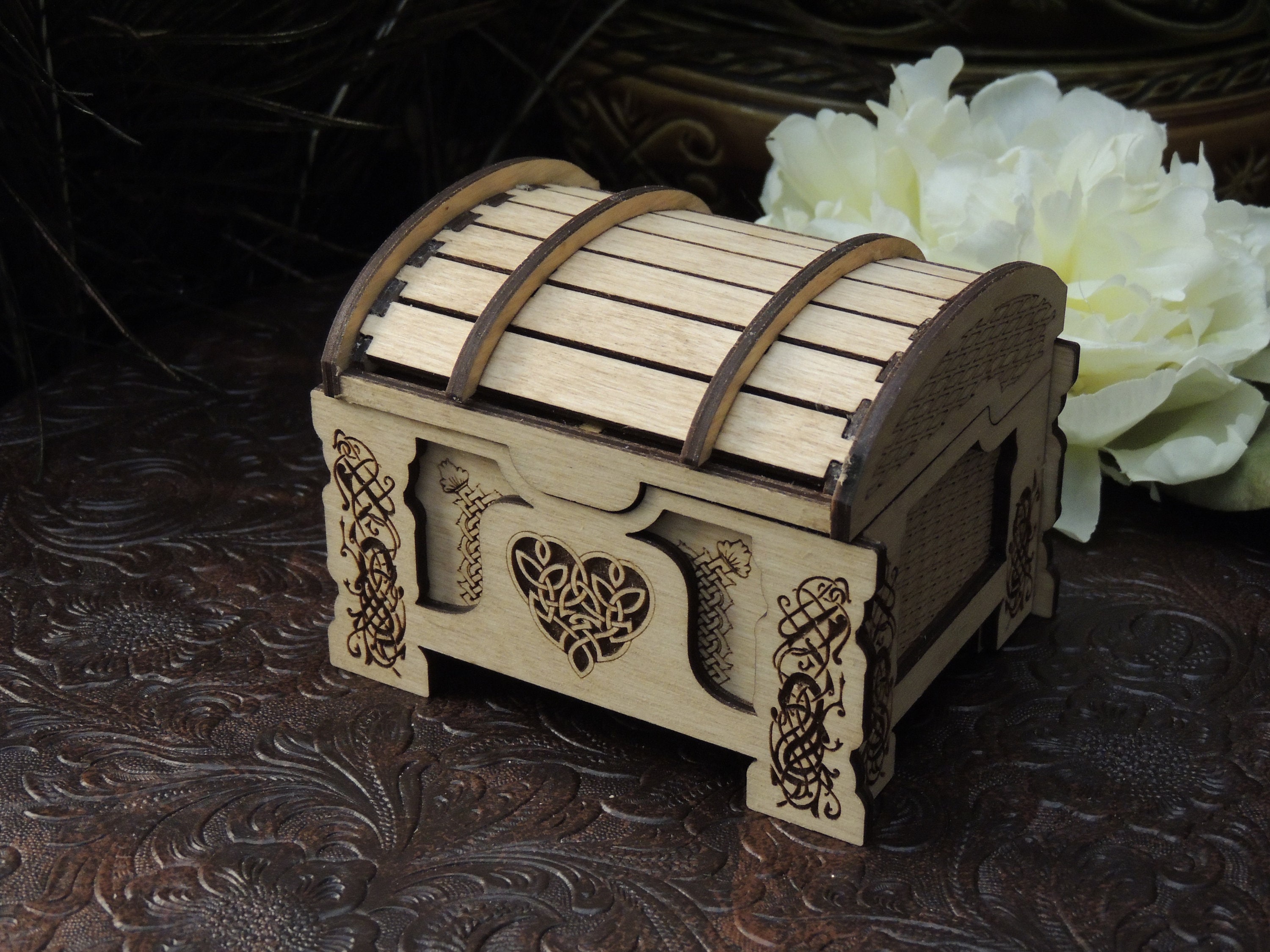 Engagement Ring Presentation Box Tree of Life Celtic Cross - Etsy