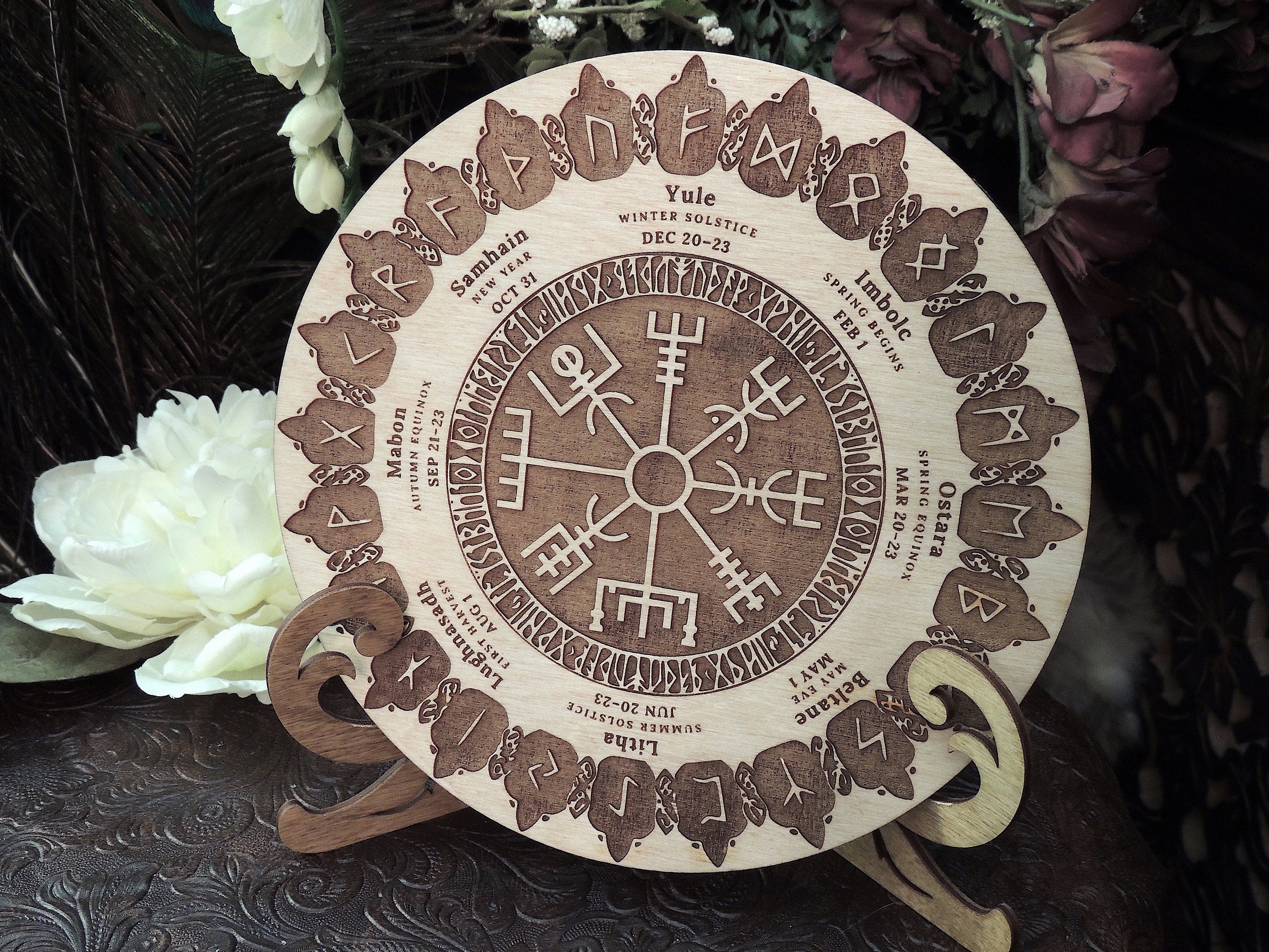 Norse | Runes | Helm of Awe | Solstice Wheel of the Year | Pagan ...