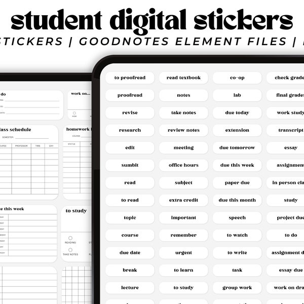 College Planner Stickers - Etsy