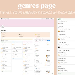 Notion Music Tracker, Aesthetic Music Notion Template, Daily Notion ...