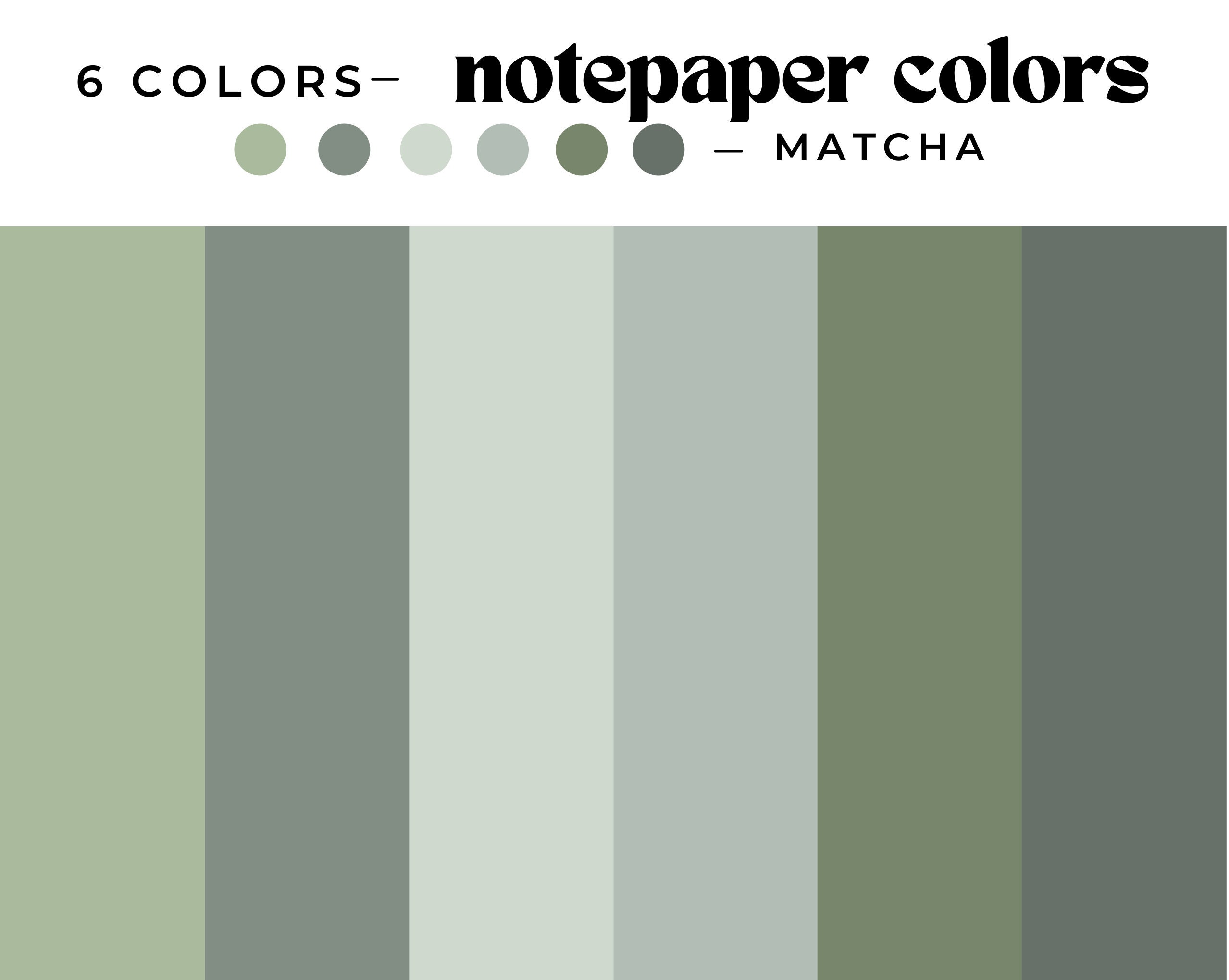 Green Digital Notepaper Templates, Aesthetic Goodnotes Notepaper, Sage ...