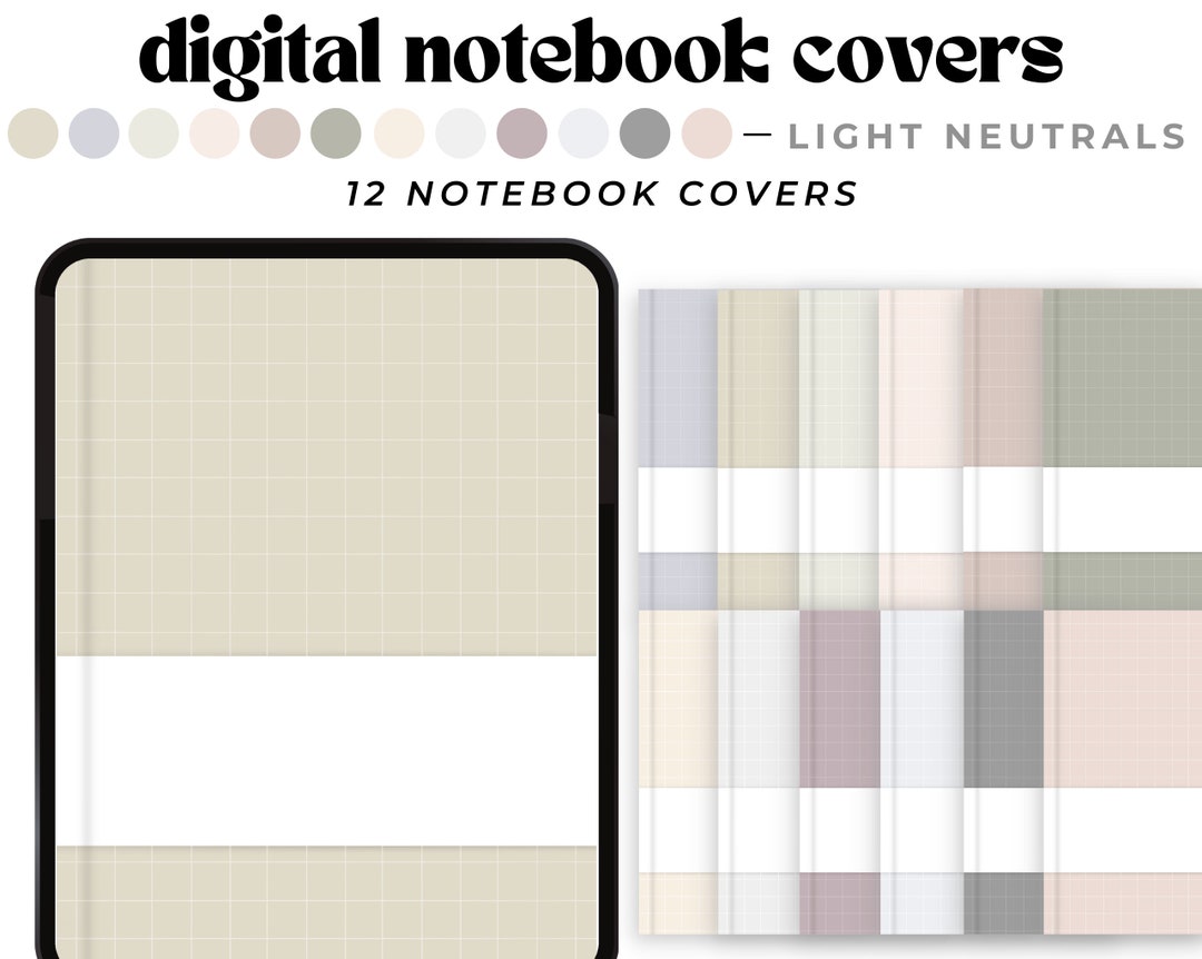 Neutral Digital Notebook Cover, Aesthetic Goodnotes Cover, Student ...