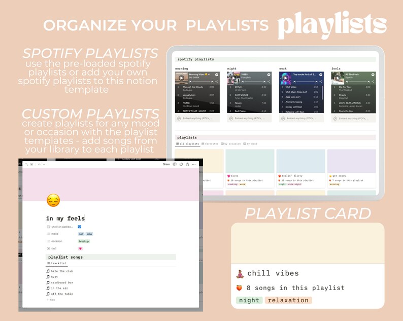 Notion Music Tracker, Aesthetic Music Notion Template, Daily Notion ...