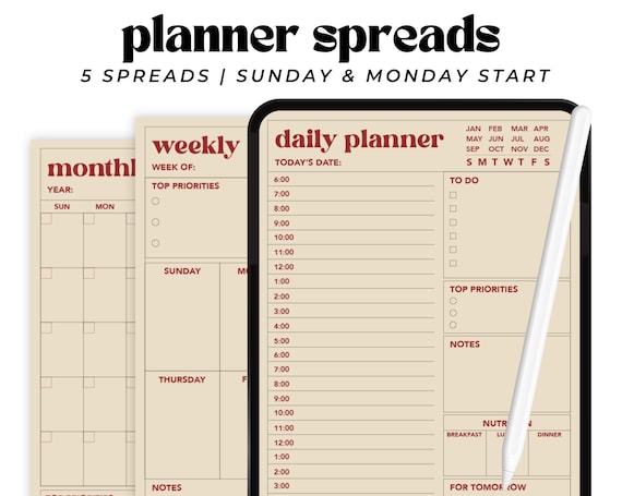 Neutral Digital Planner Aesthetic Digital To-do List - Etsy