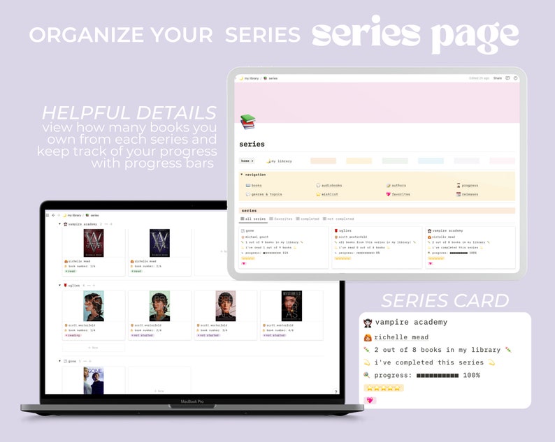 Notion Book Tracker, Notion Reading Tracker, Notion Audiobook Planner ...