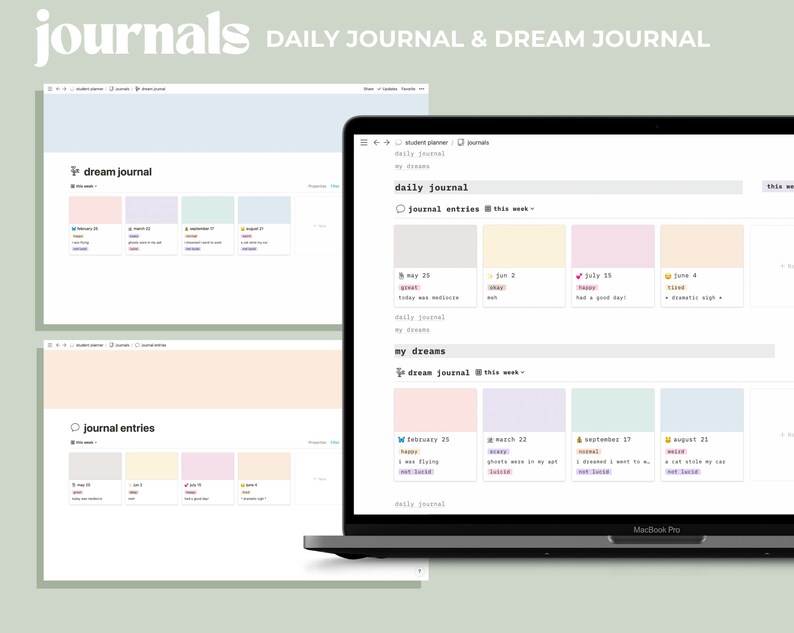 Life Planner for Notion, Daily Planner Notion Template, Aesthetic ...