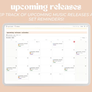 Notion Music Tracker, Aesthetic Music Notion Template, Daily Notion ...