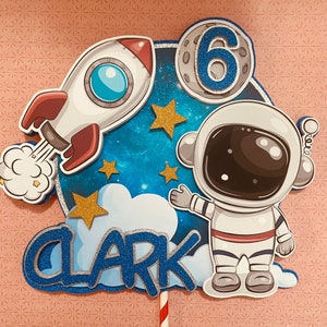 Space Cake Topper, Rocket Cake Topper, Astronomer Cake Topper ...