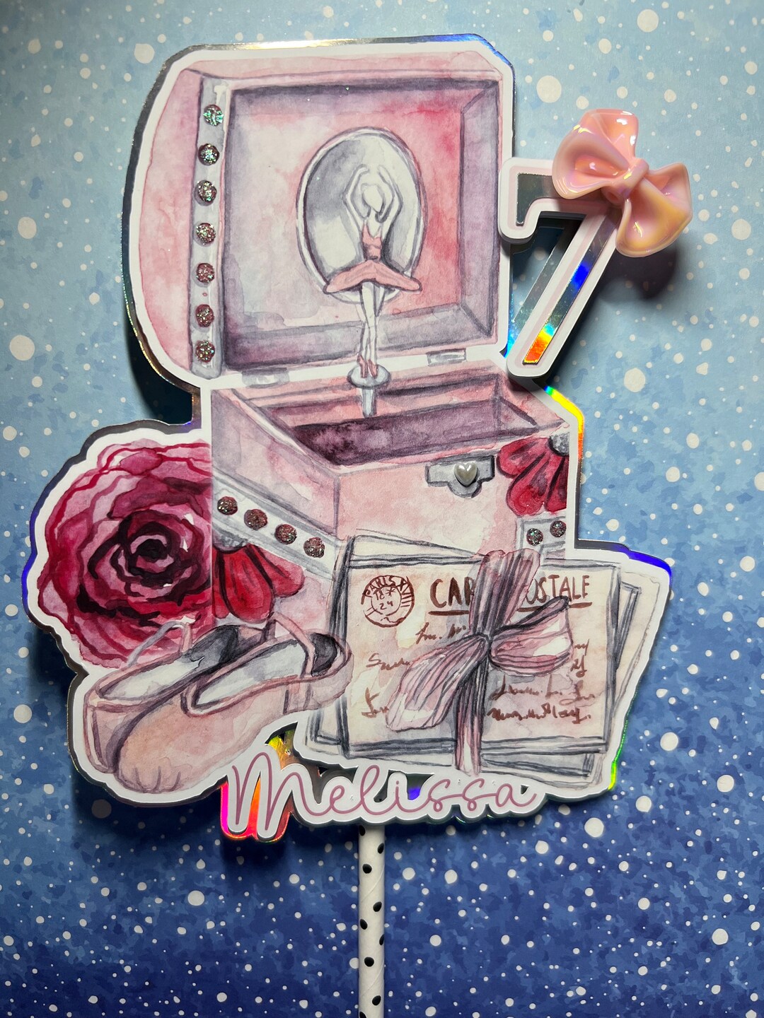 Ballet Dancer Cake Topper, Personalised Ballerina Cake Topper, Ballet ...