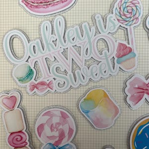 Two Sweet Cake Toppers Set, Candy Cake Charms, Sweet Cake, Too Sweet ...