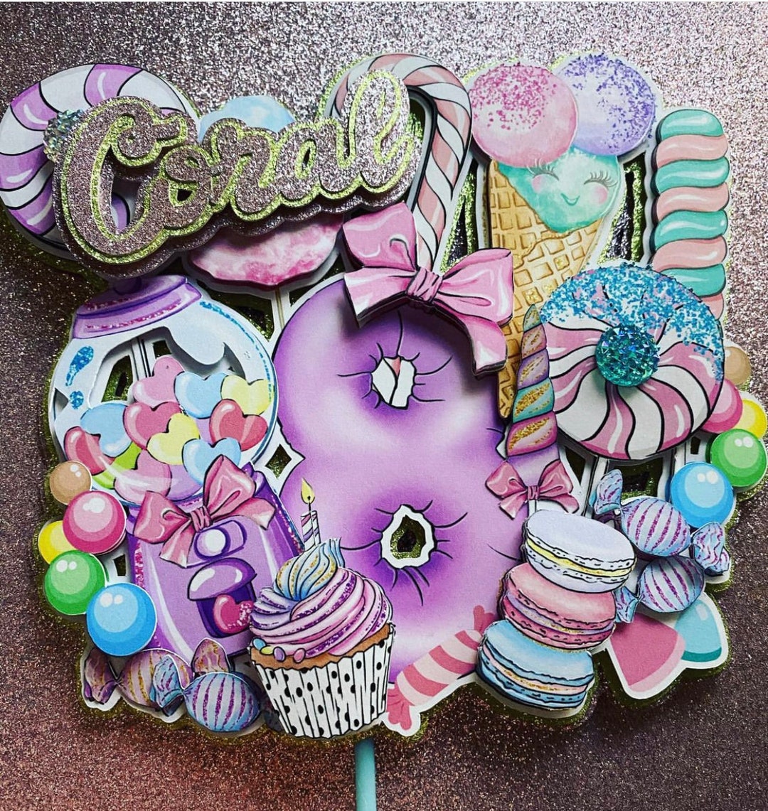 Candy Land Cake Topper, Candy Cake Topper, Candy Land Cake, Candy Cake ...