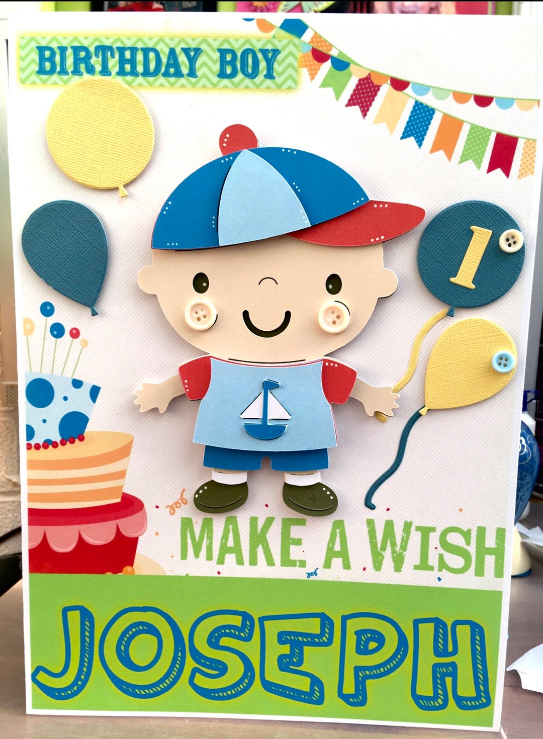 Baby Boy First Birthday Card, Boys First Birthday Card, First Birthday ...