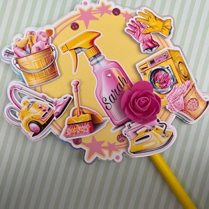 Cleaning Cake Topper, Cleaner Cake Topper, Caretaker Cake Topper ...