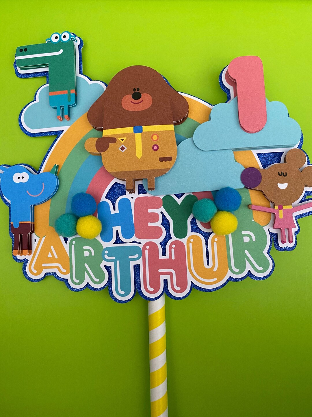 Hey Duggee Cake Topper, Hey Duggee Cake, Hey Duggee Personalised Hey ...