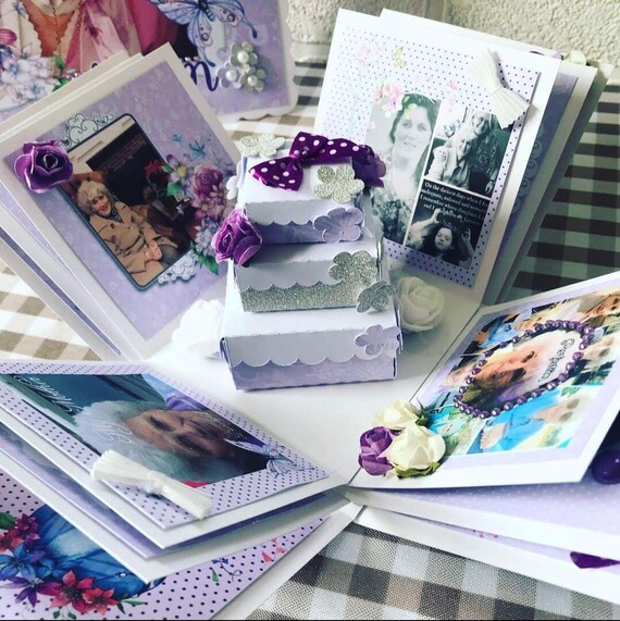 Ladies Birthday Card Photo Box Pop Out Box Surprise Photo - Etsy