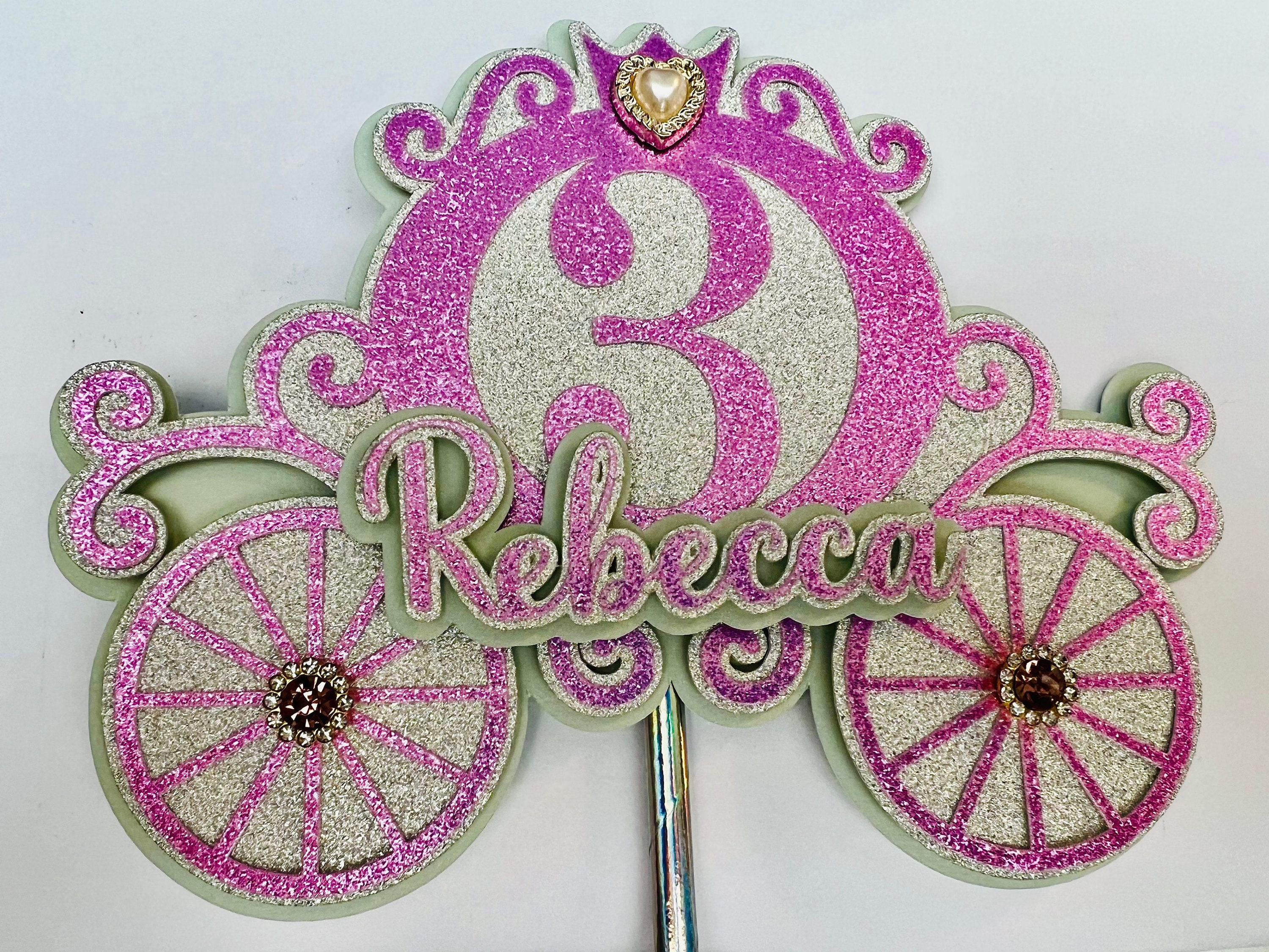 Princess Birthday Cake Topper Princess Carriage Cake Topper - Etsy UK