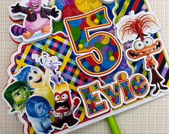 Personalised Inside Out 2 Cake Topper Set - Etsy