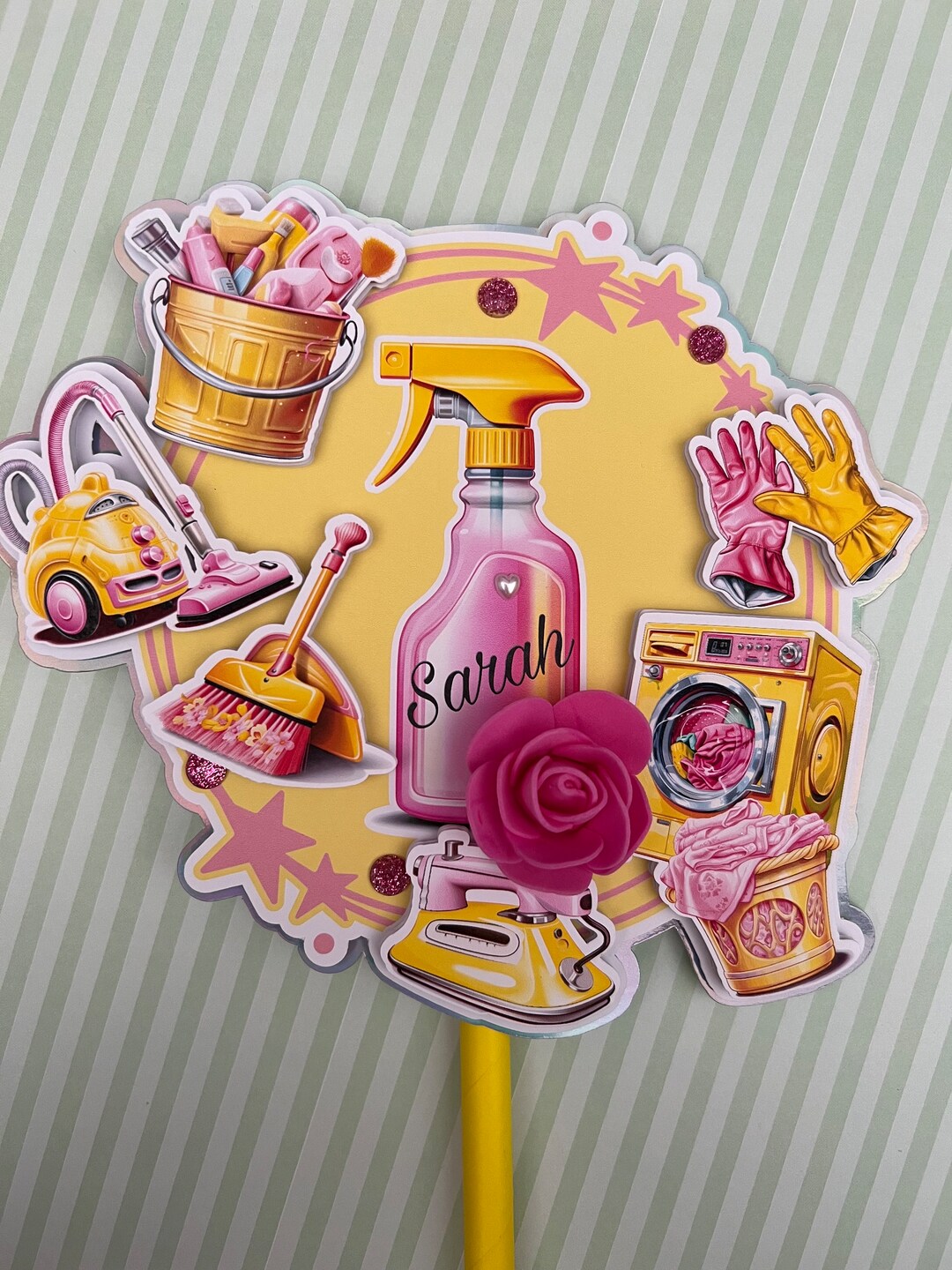 Cleaning Cake Topper, Cleaner Cake Topper, Caretaker Cake Topper ...