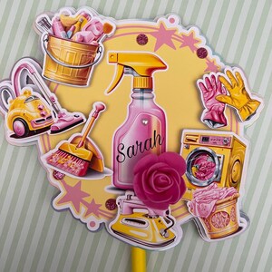 Cleaning Cake Topper, Cleaner Cake Topper, Caretaker Cake Topper ...