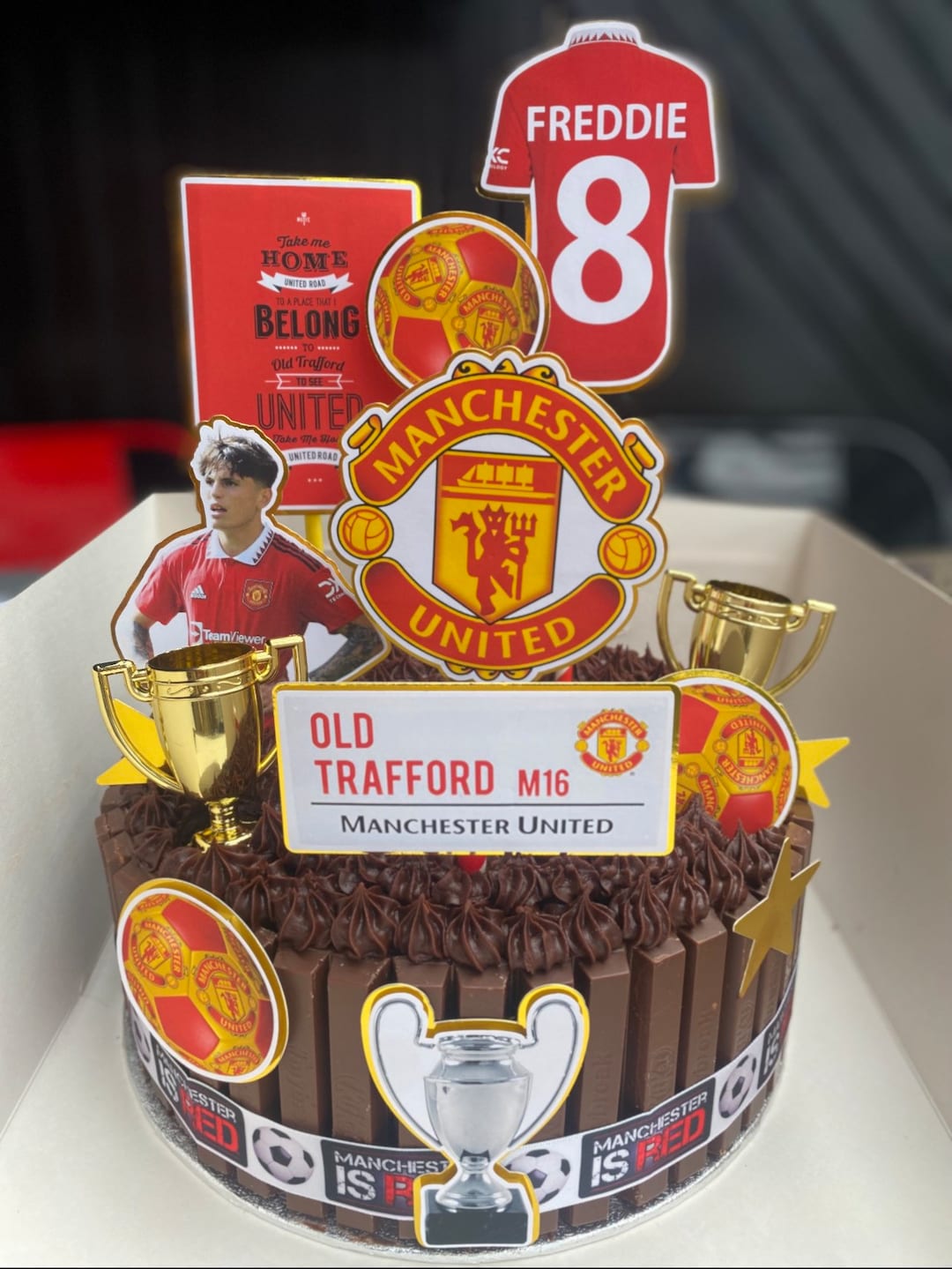 Football Cake Topper Manchester United Cake Topper - Etsy