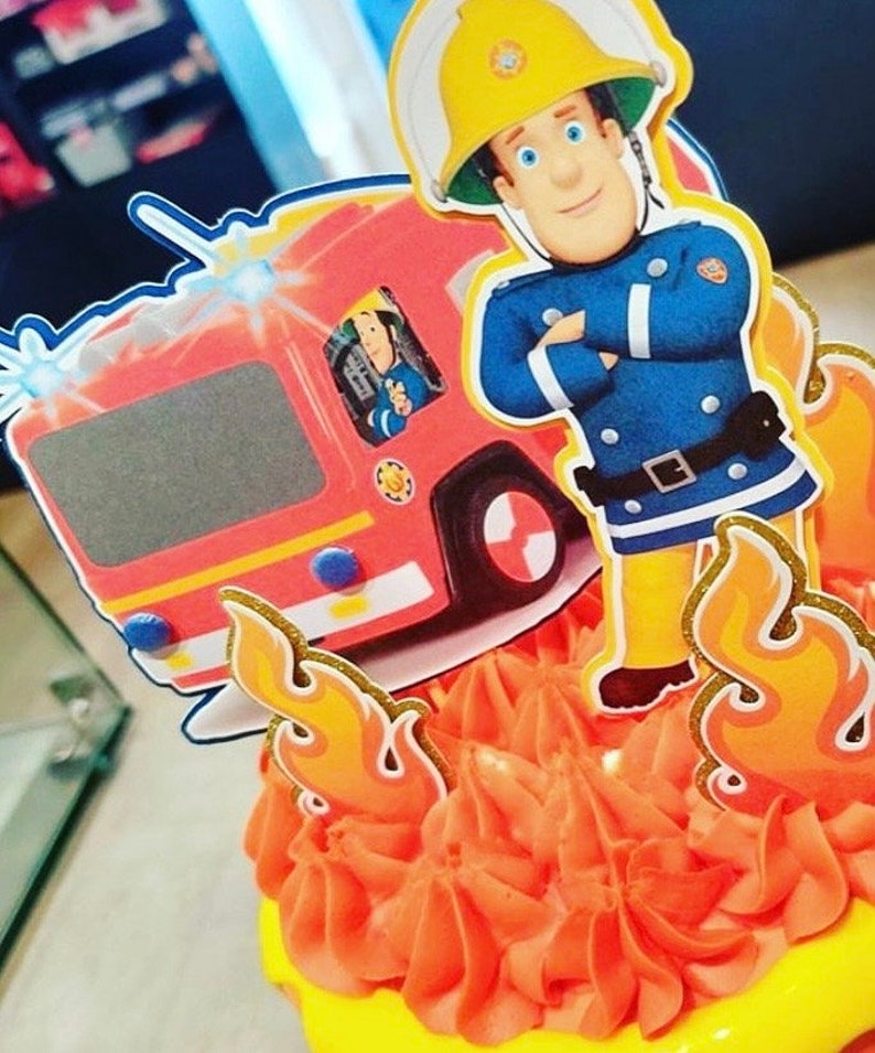 Fireman Sam Cake Topper Fireman Cake Topper Fire Engine Cake - Etsy