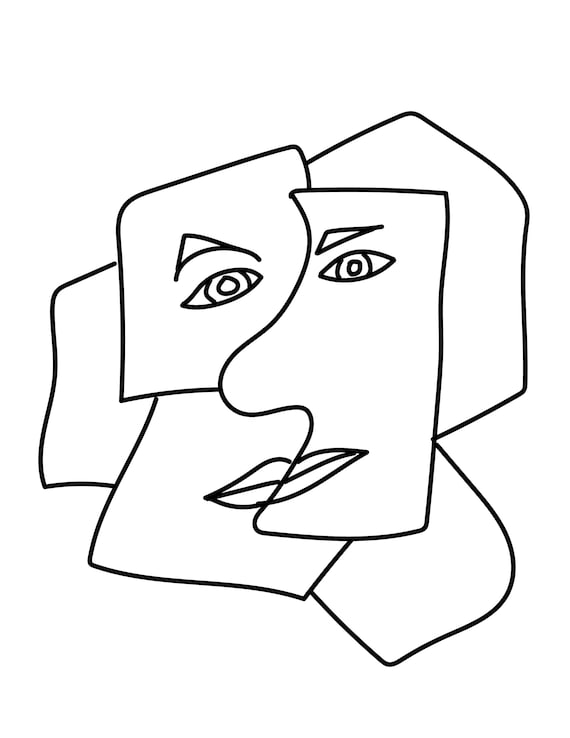 Picasso Cubism Coloring Pages