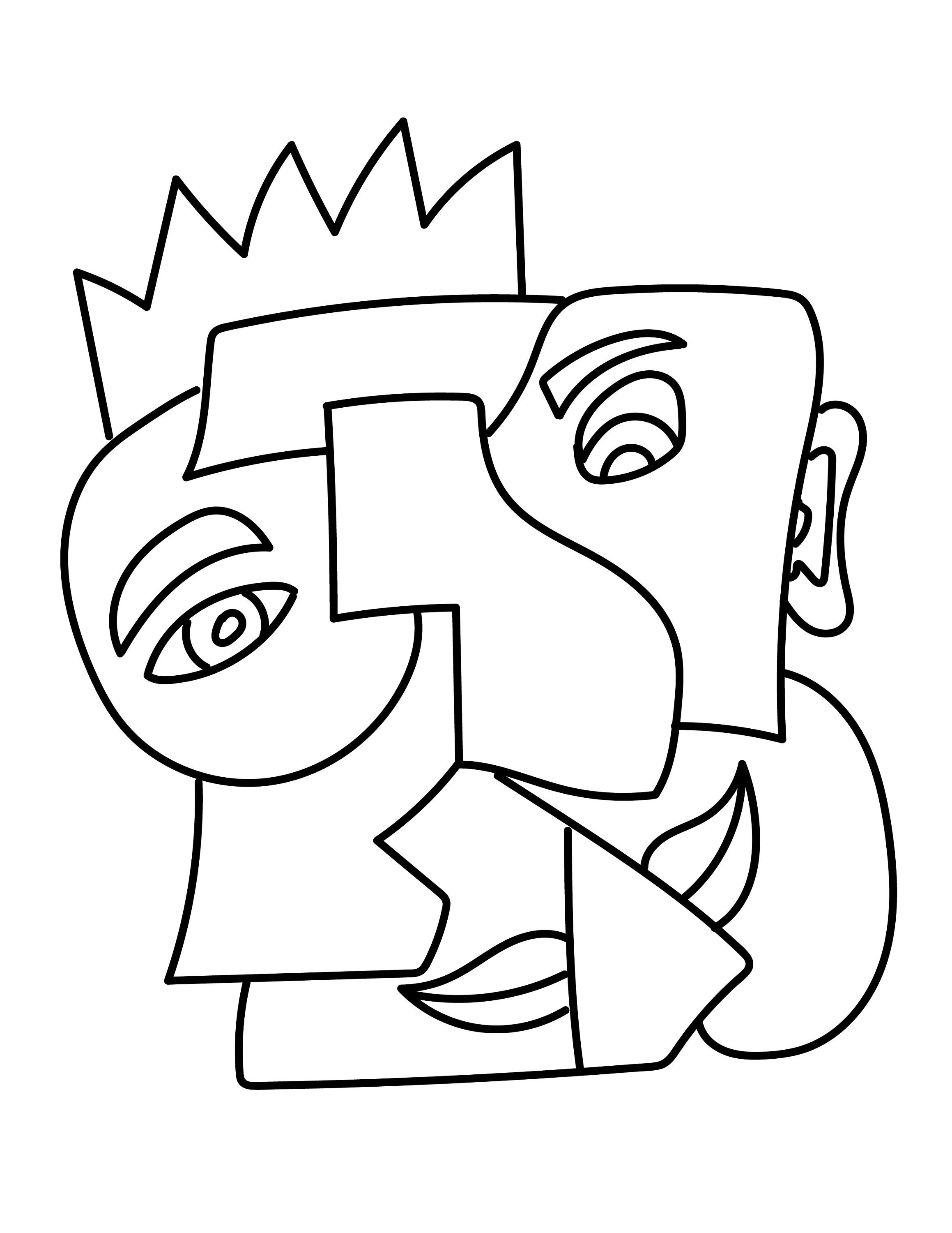 Cubism Coloring Pages - Etsy UK