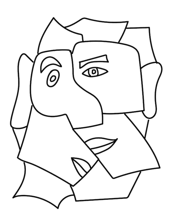 Picasso Face Coloring Page