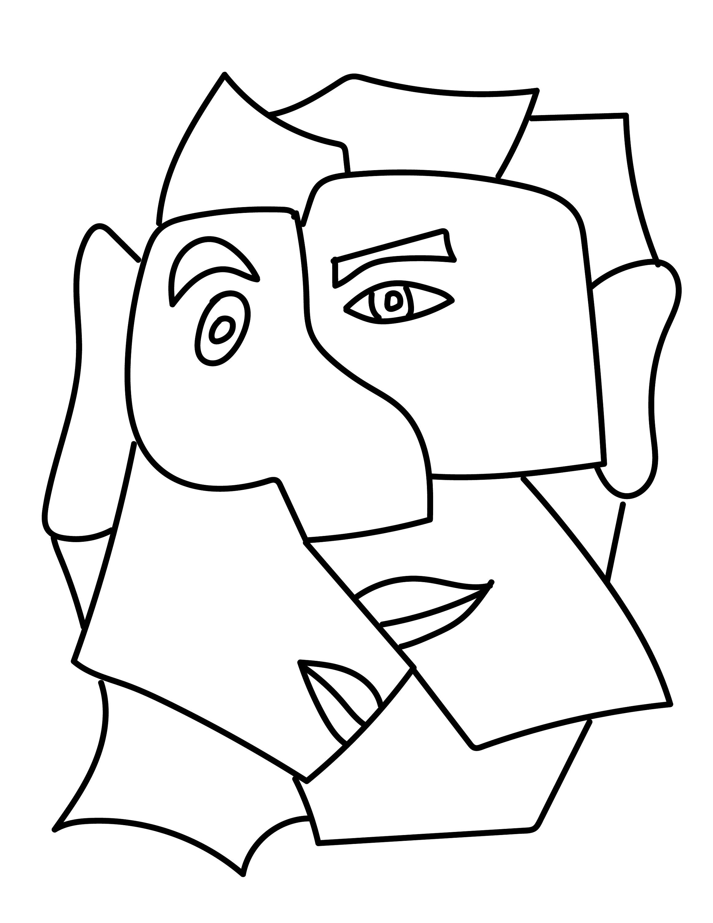 Picasso Cubism Coloring Pages