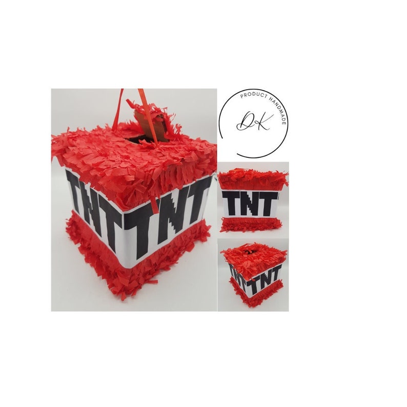 Birthday Pinata Inspired Minecraft TNT Party Pinatas - Etsy