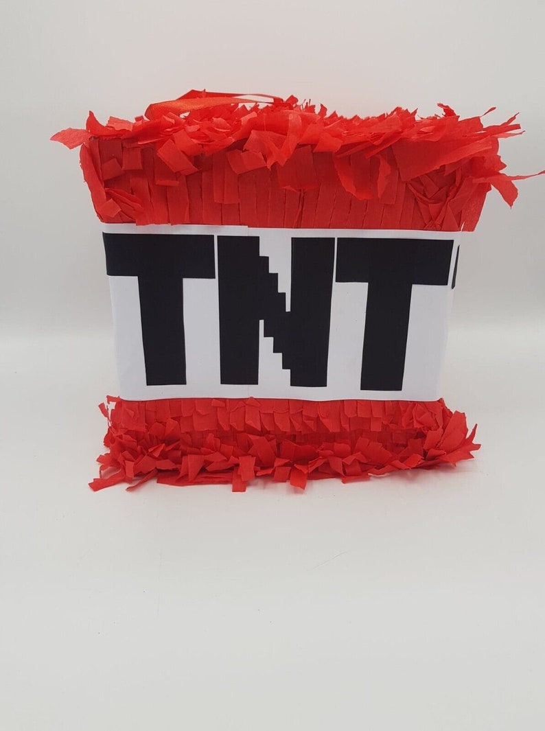 Pinata Lnspired Minecraft Creeper TNT Pinata 20cm Cube Birthday Party ...