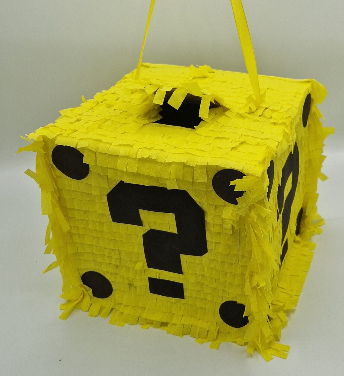 Mystery Block Piñata - Mario Bros - Question Block Cube - Etsy