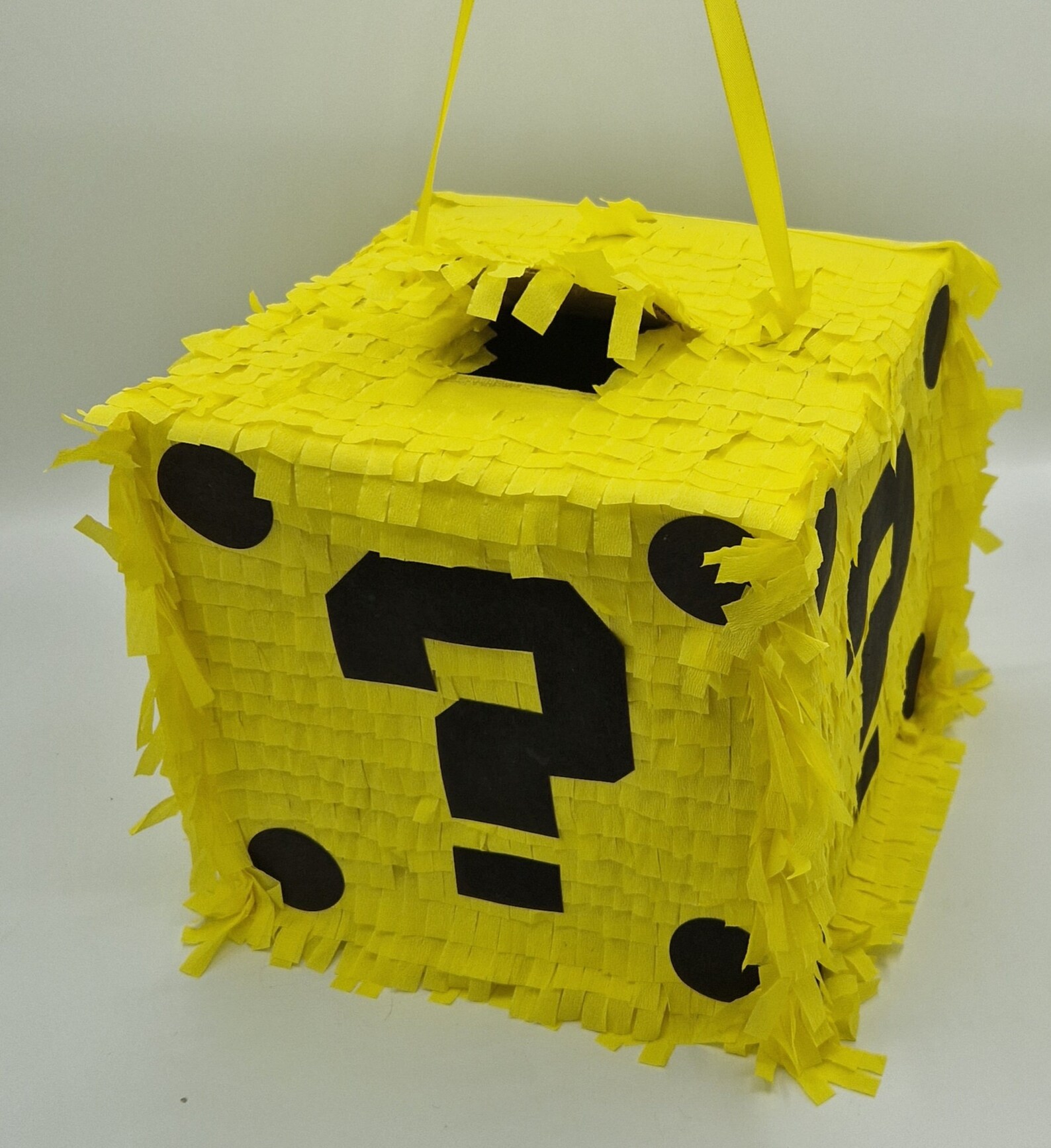 Mystery Block Piñata - Mario Bros - Question Block Cube - Etsy