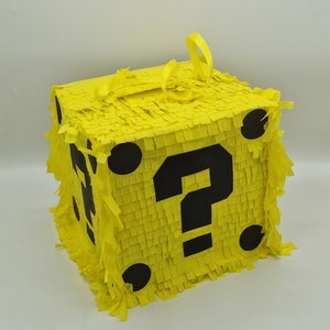 Mystery Block Piñata - Mario Bros - Question Block Cube - Etsy