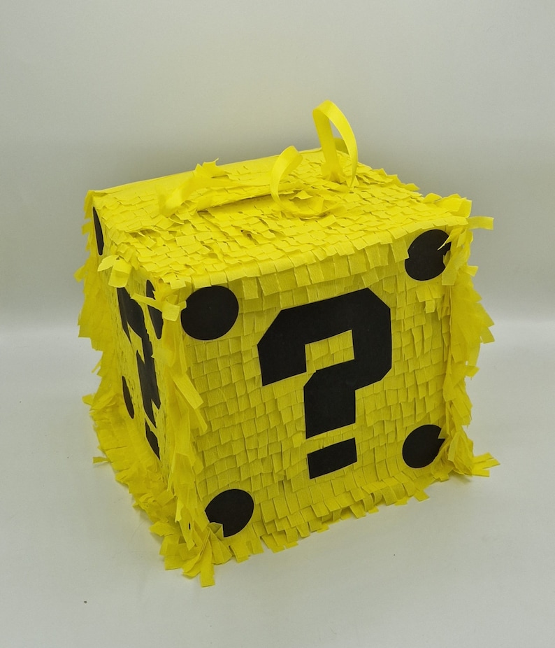 Mystery Block Piñata - Mario Bros - Question Block Cube - Etsy UK