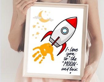 Father's Day Lighthouse Handprint Art, Gift for Dad From Kids Toddler ...