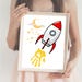 Father's Day Rocket Ship Handprint Art, Daddy Handprint Art, Kids ...