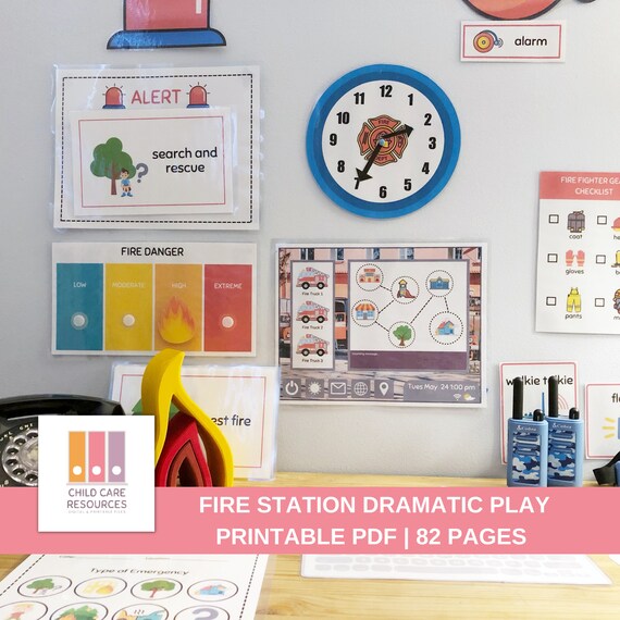 Fire Station Dramatic Play Firefighter Pretend Play | Etsy