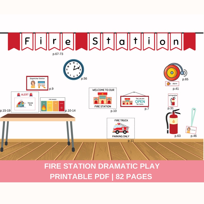 Fire Station Dramatic Play, Firefighter Pretend Play, Preschool Daycare ...
