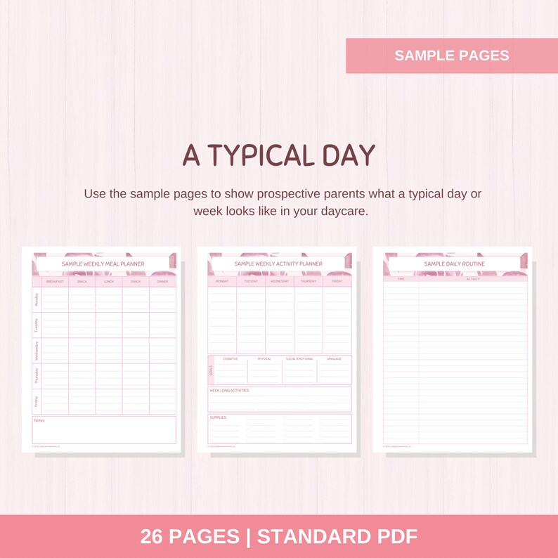 Home Daycare Interview Binder, Pink Floral, Interviewing Organizer ...