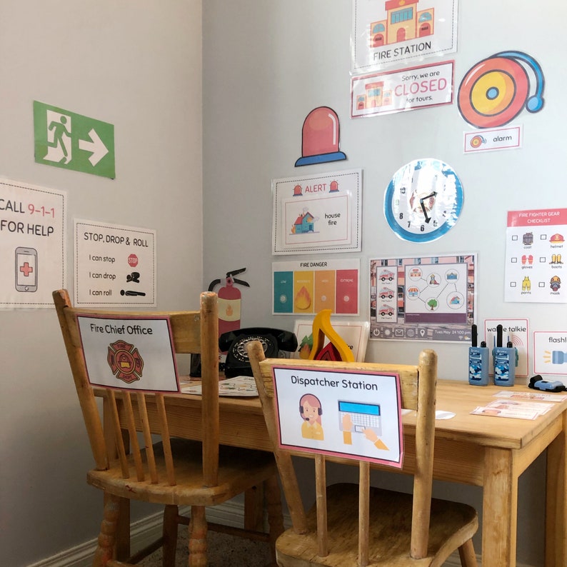 Fire Station Dramatic Play, Firefighter Pretend Play, Preschool Daycare ...